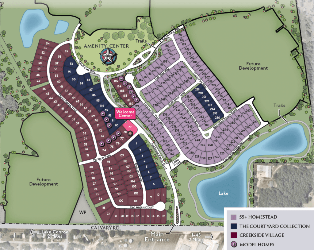 Master Planned Community Map | Rockrose Ranch at Lake Conroe